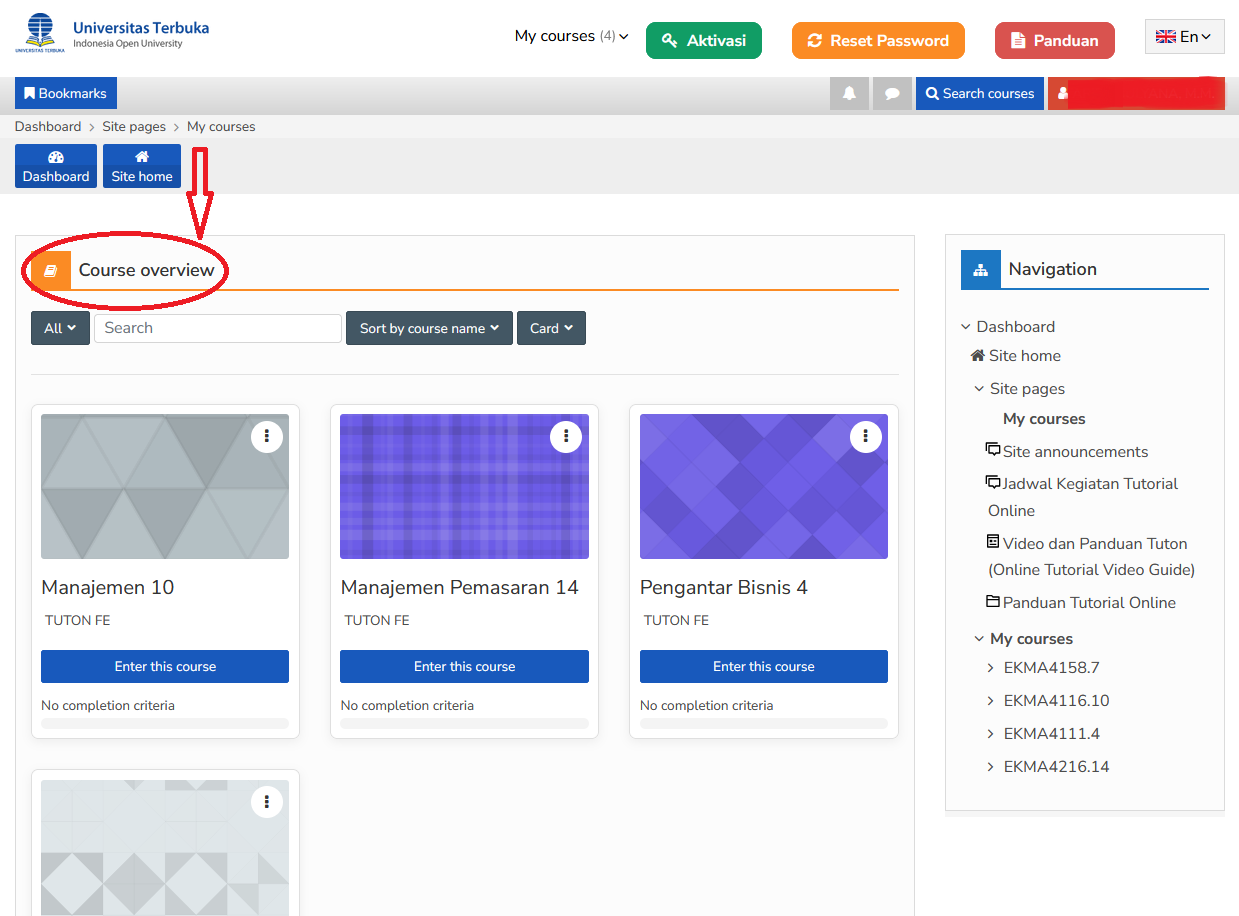 Bagaimana cara melihat matakuliah Tutorial Online pada elearning.ut.ac.id? – Home